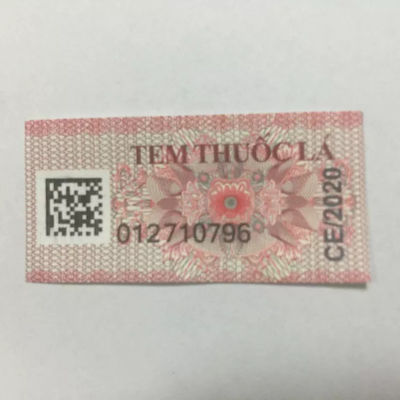 Serial Number Duty Excise Stamp Color Change Holographic Cigarette ...