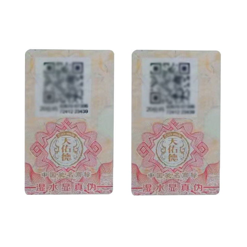 Glossy Custom Security Stickers Drip Color Adhesive Printed Label CE