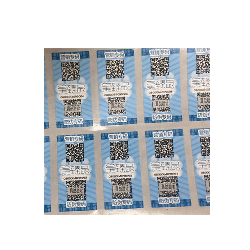 Custom Waterproof QR Code Security Labels Die Cut Roll Scanning Product ...