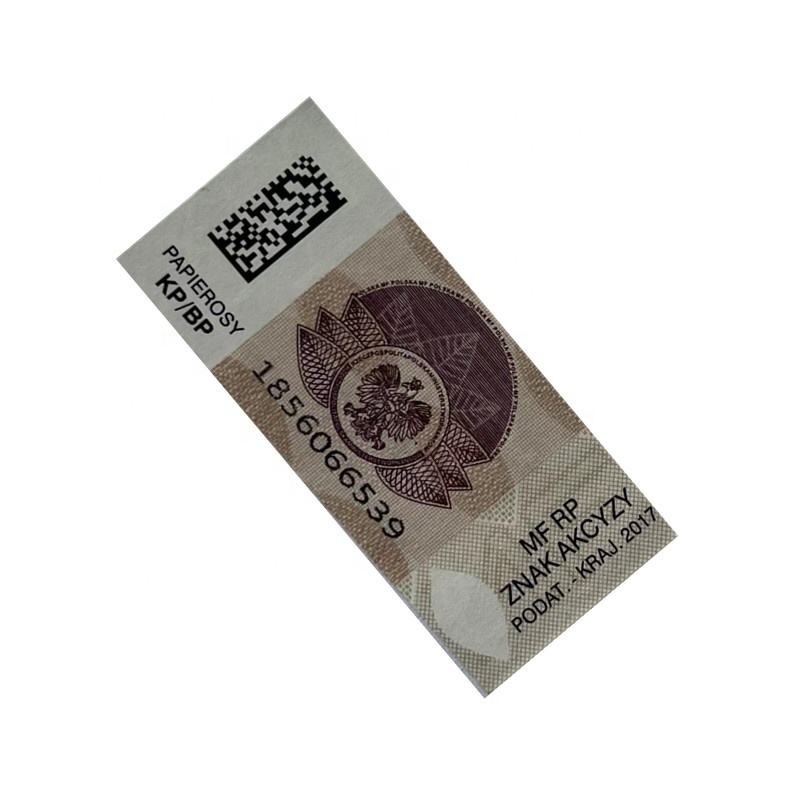Cigar Box Sticker Printing Packing Glossy Custom Logo Sticker