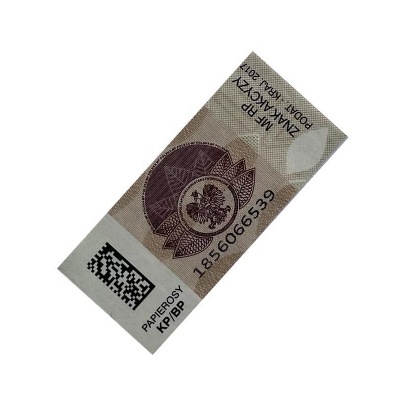 Cigar Box Sticker Printing Packing Glossy Custom Logo Sticker