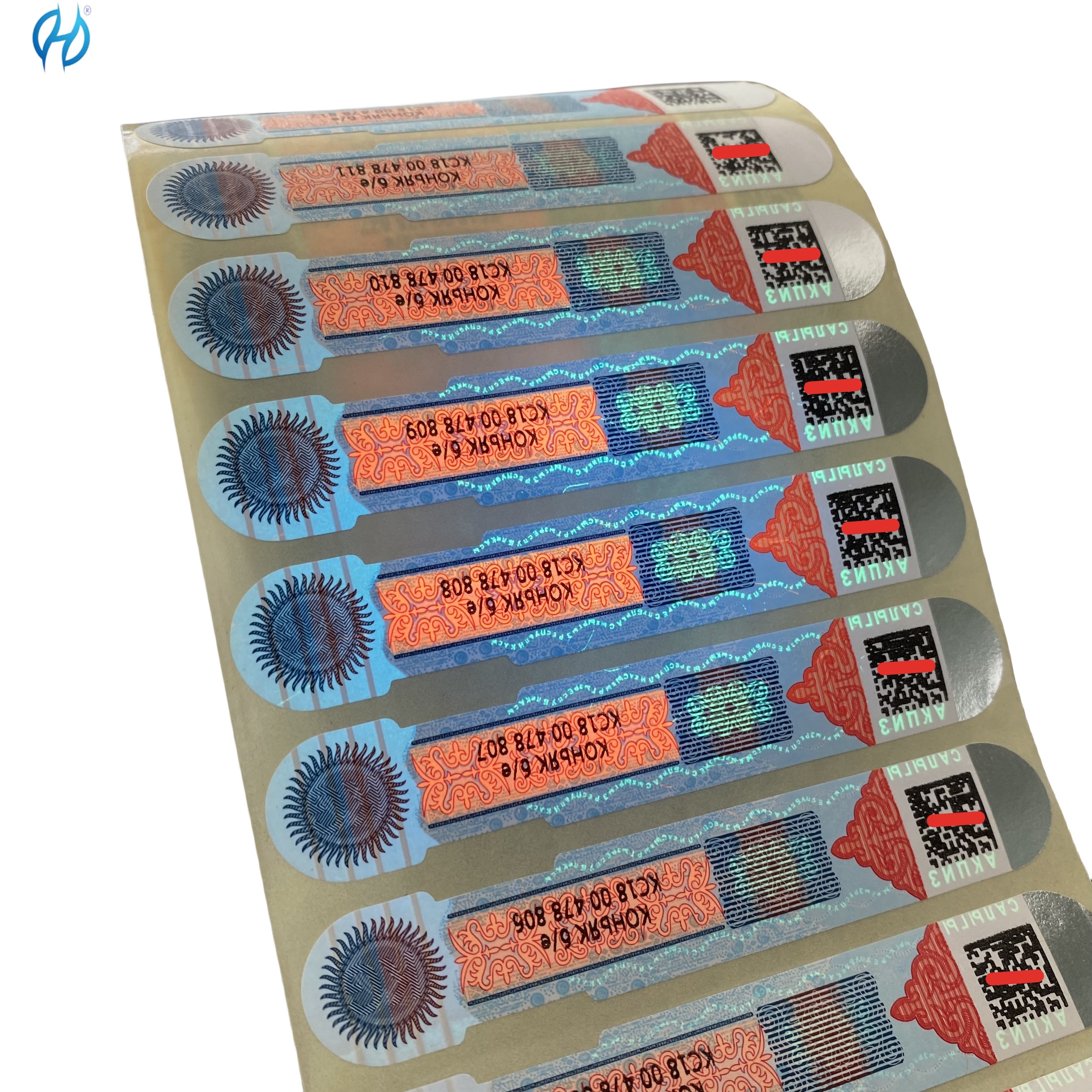 Customized Tax Stamp Rainbow Printing / Intaglio Printing For Wine ...