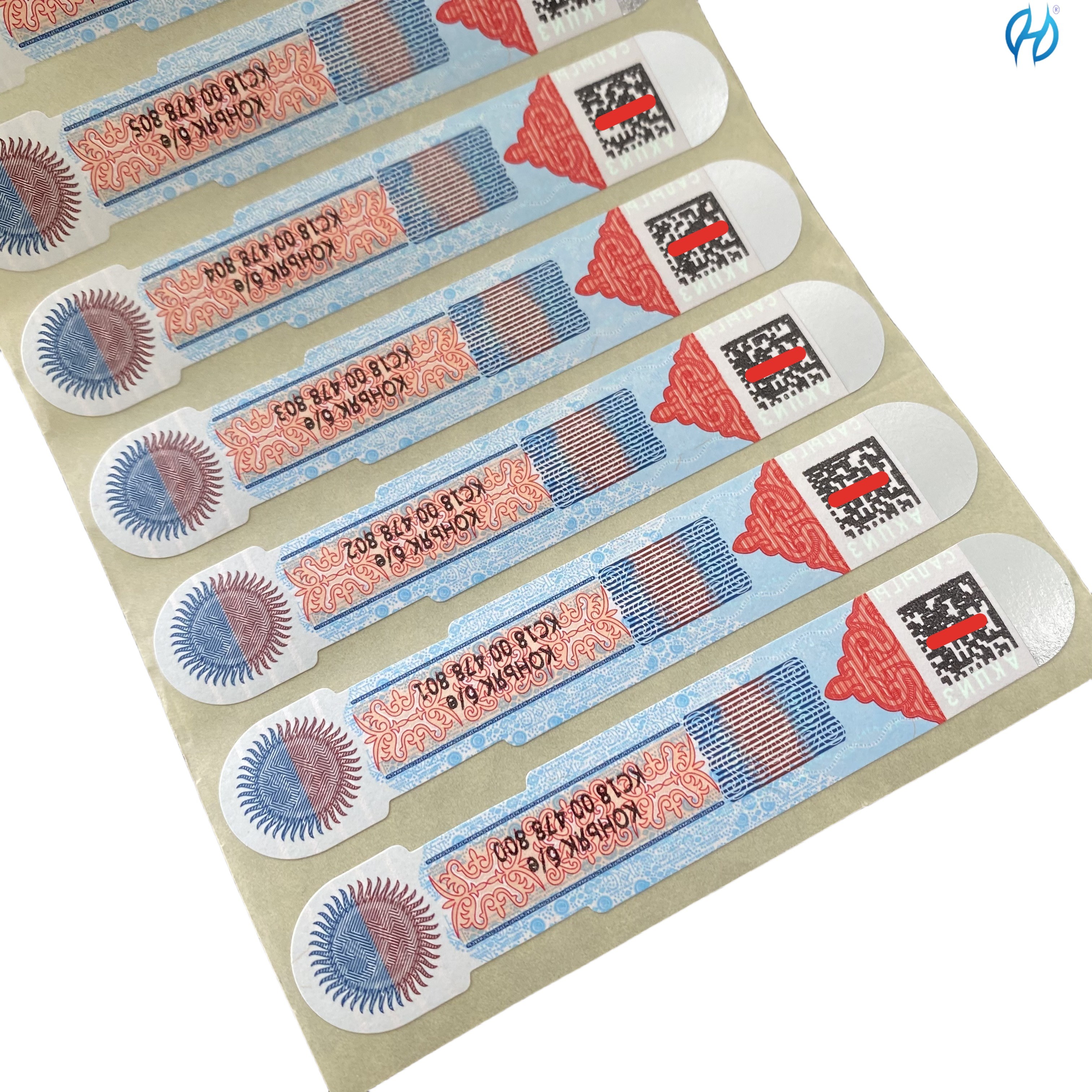 Customized Tax Stamp Rainbow Printing / Intaglio Printing For Wine ...