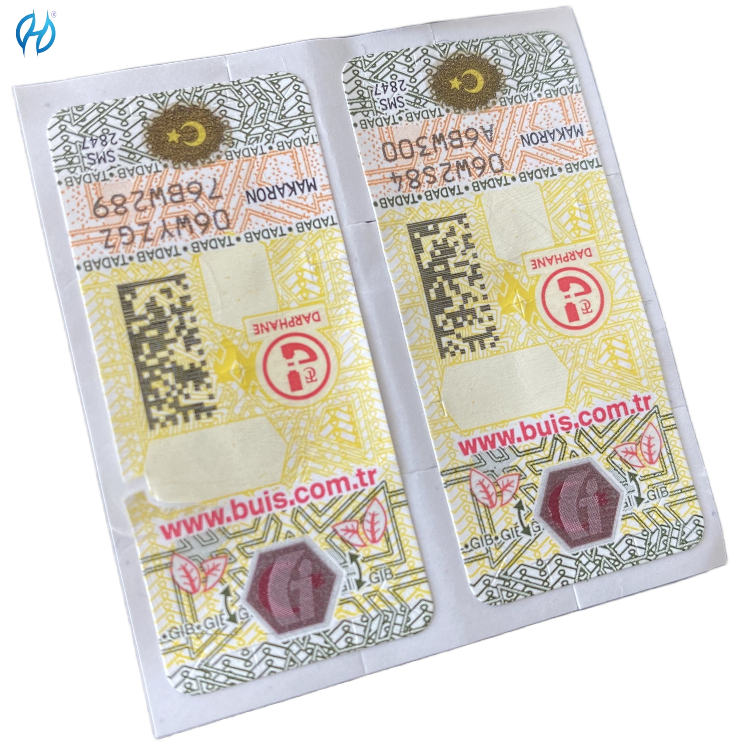 CMYK Pantone Color Tax Stamp Duty Wine Bottle Security Customized ...