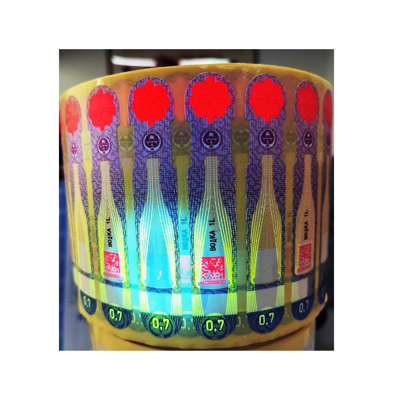 Customized Adhesive Tax Stamp Sticker CMYK + Pantone Color Printing