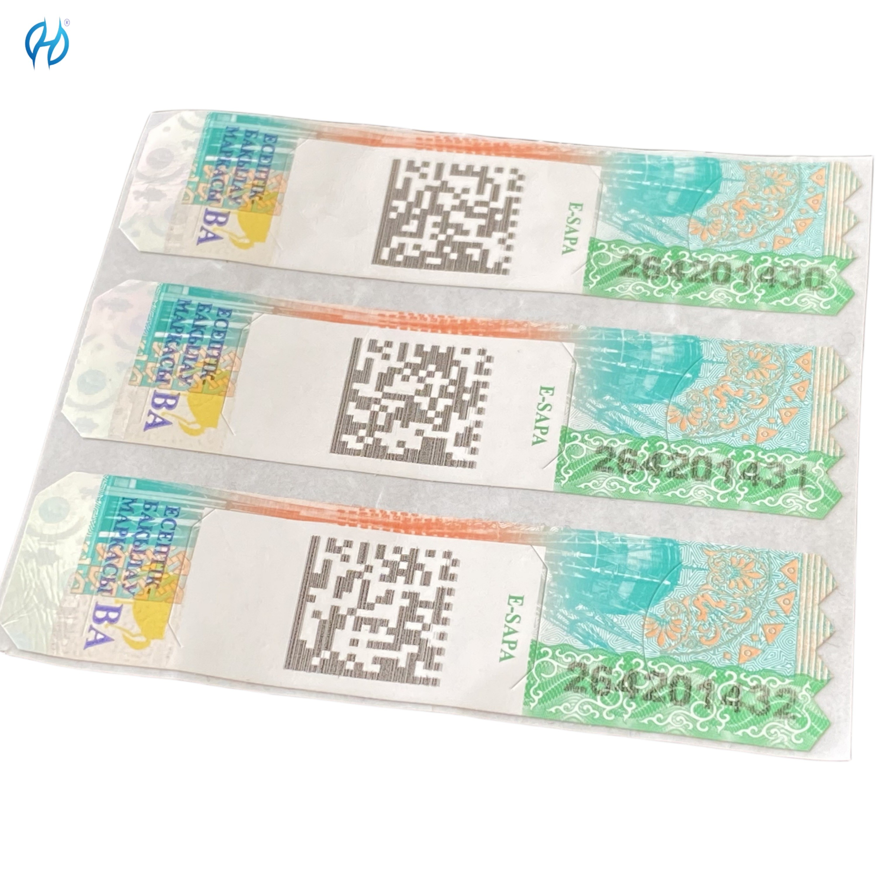 Color Change Holographic Beer Tax Stamp Duty with Surface Finishing