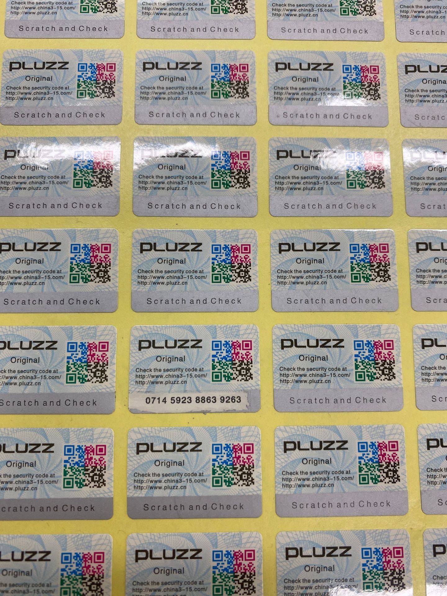 Профессиональная упаковка продукта QR-код Этикетки безопасности ...