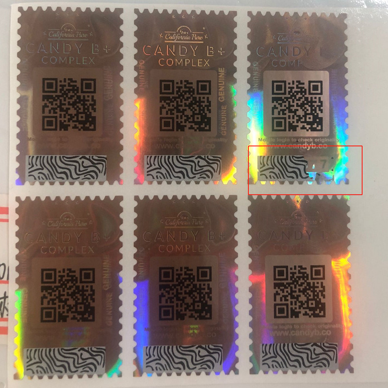 Custom Waterproof QR Code Security Labels Die Cut Roll Scanning Product ...