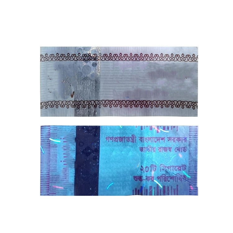 CMYK Pantone Color Printing Tax Stamp For Cigarette Duty Customized Design