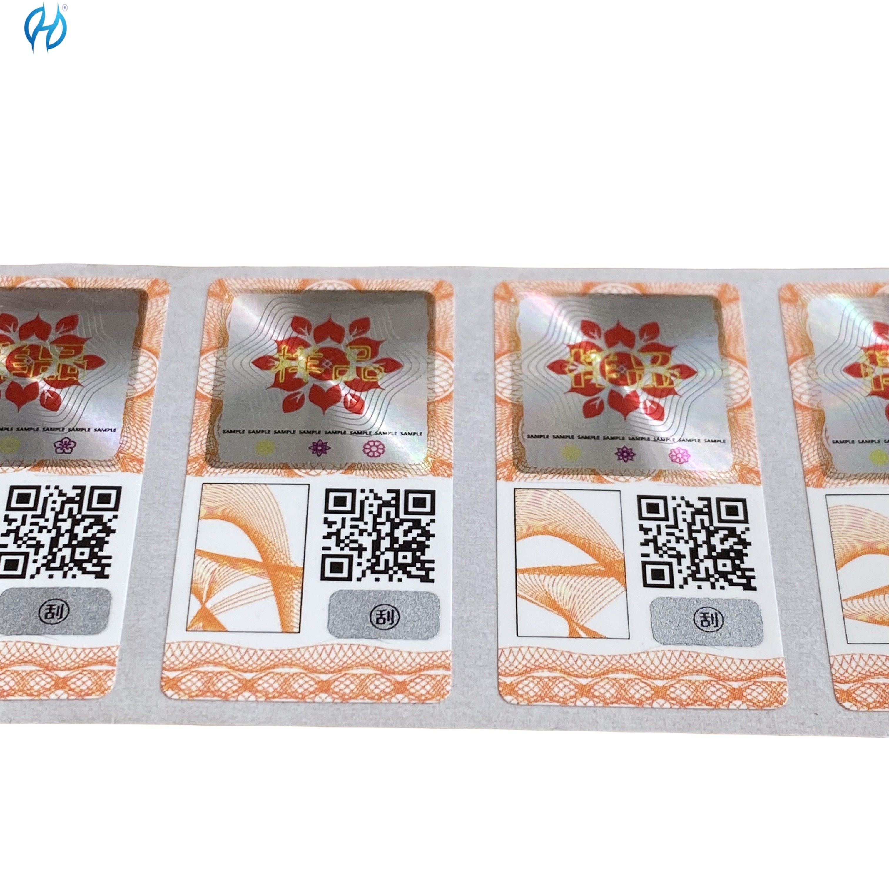 Logo Display Square QR Code Label for Product Identification and Branding